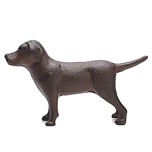 BRASSTAR Cast Iron Dog Statue Garden Home Desk Decor Cute Labrador Figurine Collectible Gifts PTWQ005