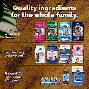 Blue Buffalo Cat Food for Mature Cats, Natural Chicken Recipe, Senior Dry Cat Food, 5 lb bag