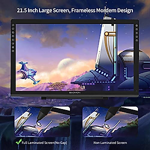 GAOMON PD2200 130% sRGB Full-Laminated Pen Display with 8192 Battery-Free Tilt-Support Stylus 8 Touch Buttons -21.5'' Graphics Drawing Tablet Monitor with Adjustable Stand