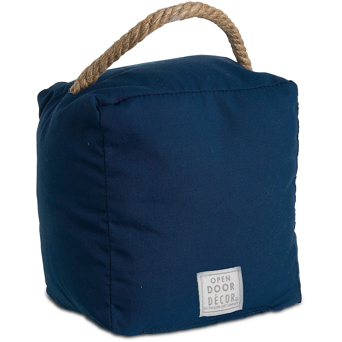 Pavilion Gift Company Open Door Decor - Welcome to Our Loud Crazy Fun House Navy Blue & Silver Door Stopper with Handle