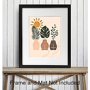 Mid-century modern Bathroom Decor - Aesthetics Modern art - Powder room Contemporary art - Bathroom Wall Decor for Women - Woman Buttocks Wall Art decoration - Modern Bathroom Wall Art Poster 8x10