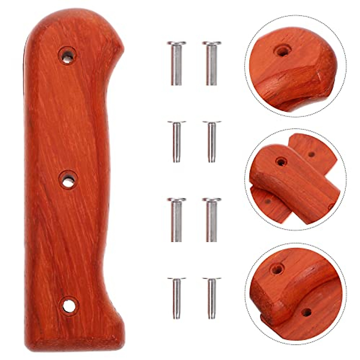 UPKOCH Kitchen Cutter Accessory 1 Set Knife Handle Japanese Kitchen Knife Repair Handle for Knife Natural Wood Handle Replacement (Brown) Cutter Replacement