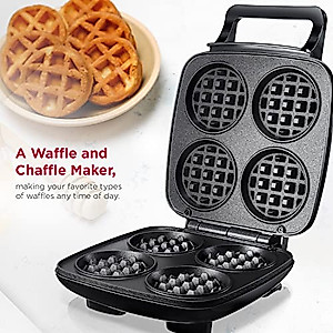 mywaffle Classic Waffle & Chaffle Maker - For Breakfast, Churro, Keto, Belgian and Dessert Waffles - Non-Stick Surface, Extra Deep Plates and Easy to Clean, Perfect for Individuals and Families