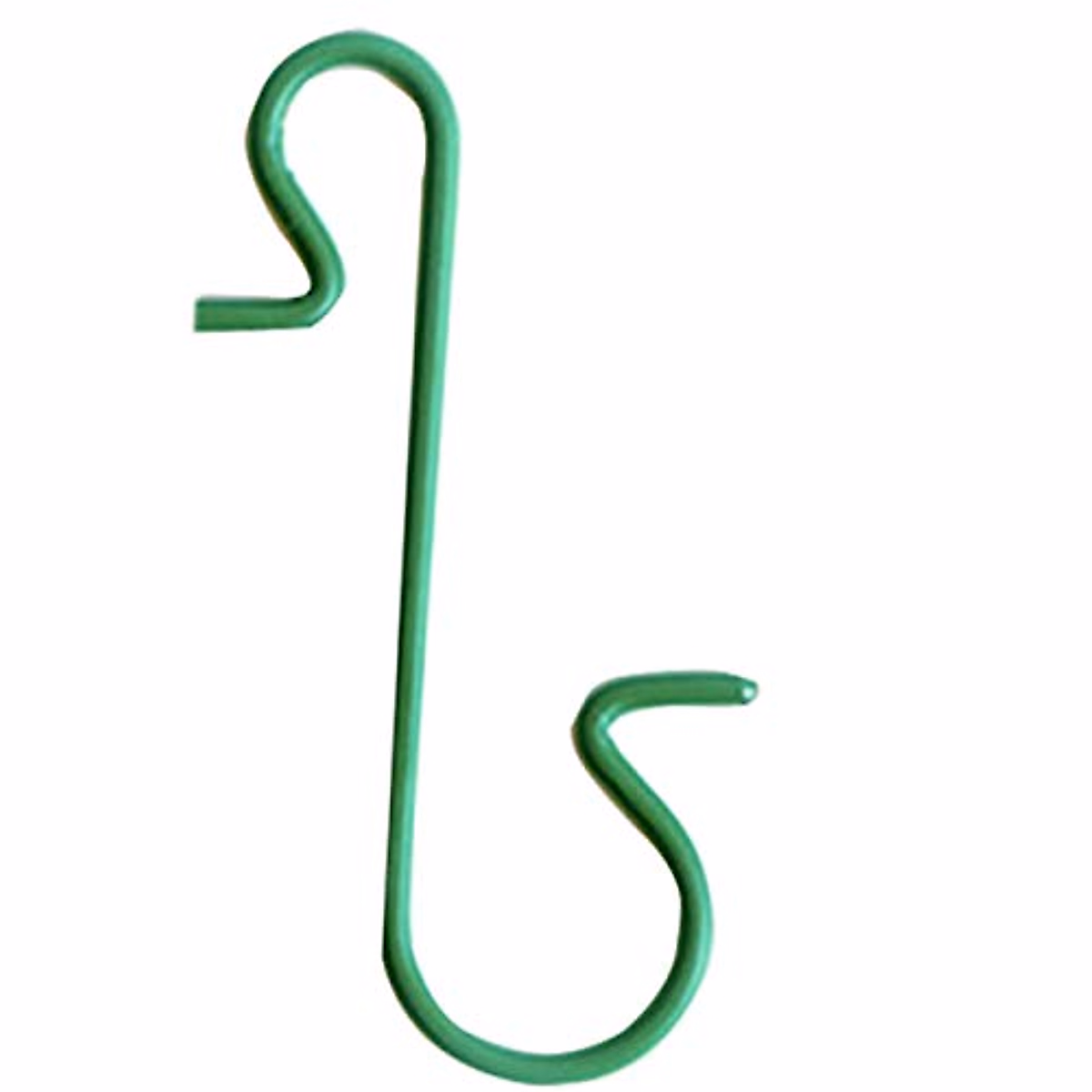 RuiLing 100pcs Metal S Hooks DIY Christmas Tree Decoration Pendants Ornaments Hanging Hooks Multi-Function S-Shaped Hook Hanger Green
