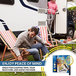 ZAP IT! Bug Zapper Battery Powered (2xAA Included) Bug Zapper Racket, 3,500 Volt