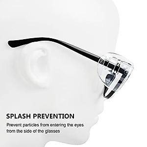 YunTuo 20 Pairs Eye Glasses Side Shields for Prescription Glasses, Slip on Clear Side Shield- Fits Small to Large Eyeglasses