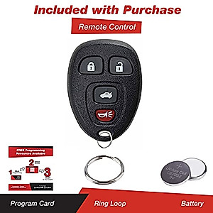 KeylessOption Remote Key Fob for GM (15912859, 10337866, OUC60270)