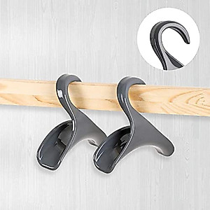 VANPEUSO Purse Handbag Hanger Hook, Over The Closet Rod Hanger for Organizer and Storage（4 Pack，Gray）