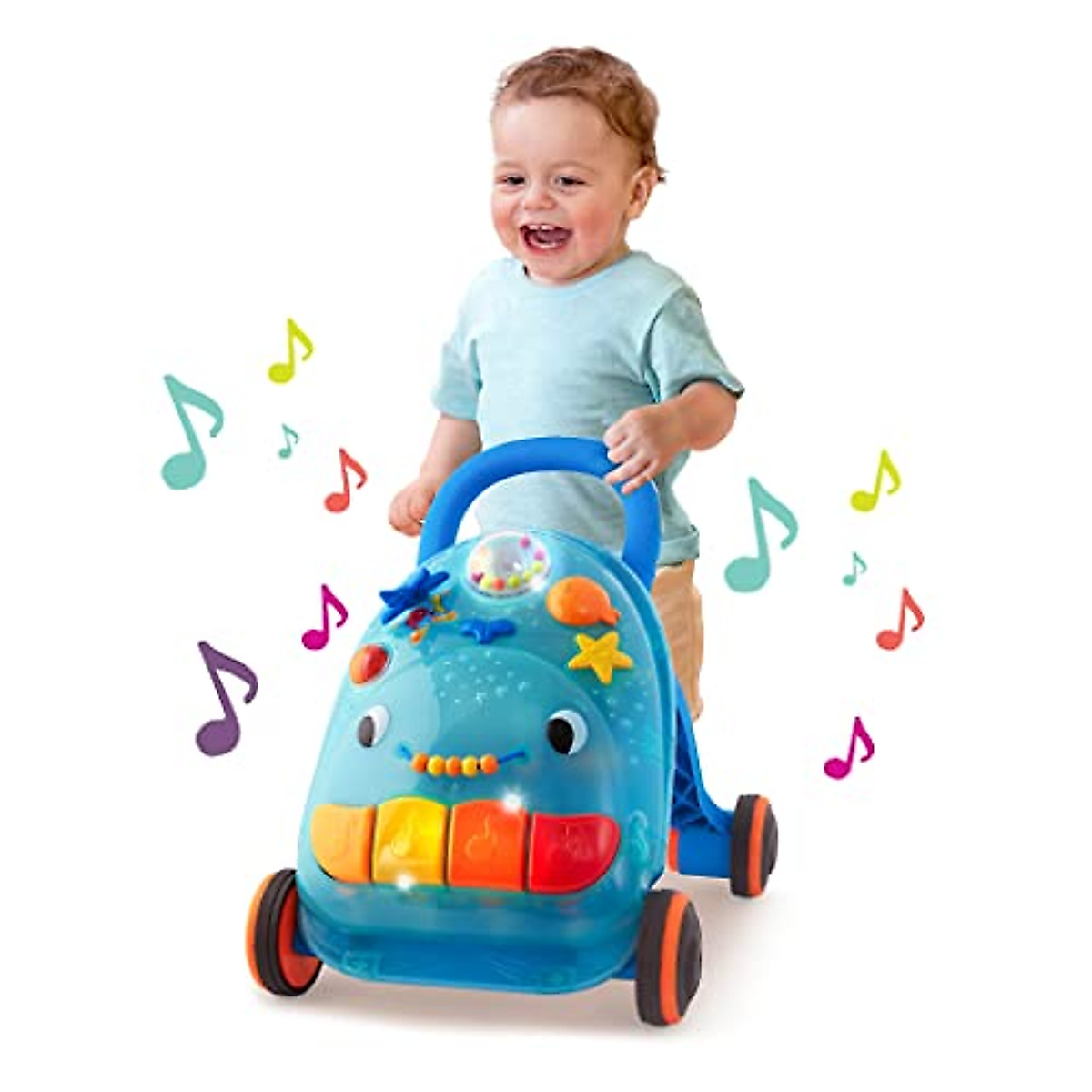 B. Play – Musical Activity Walker – Whale Walker for Active Play – Songs, Sounds & Lights – Interactive Toy for Baby, Toddler – 10 Months + – Walk 'n' Play