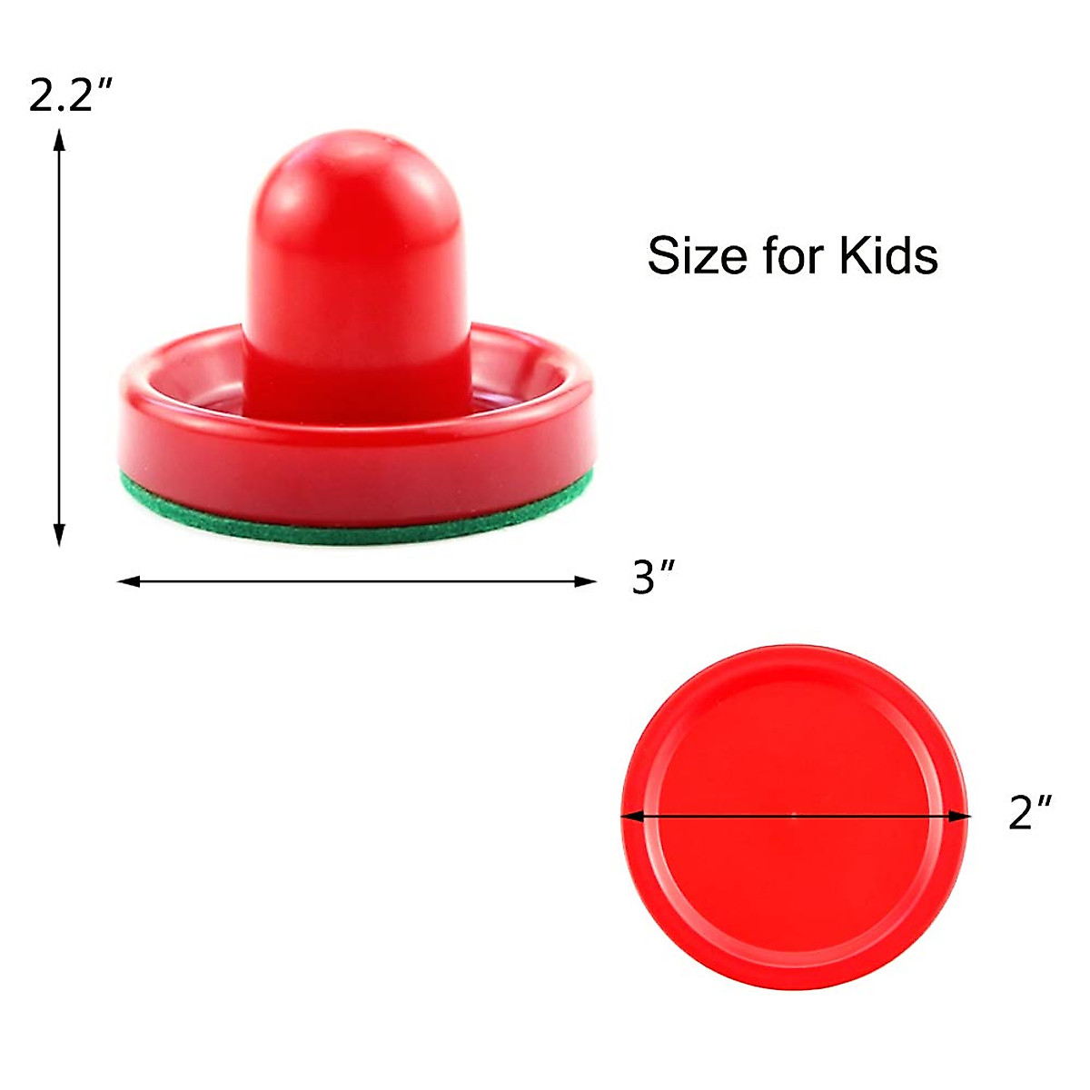 Bignc Light Weight Air Hockey Pushers Red Replacement Pucks (4 Striker, 8 Puck )