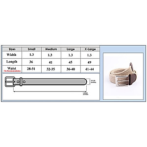 Gelante Canvas Elastic Fabric Woven Stretch Multicolored Braided Belts 2041-BE-L