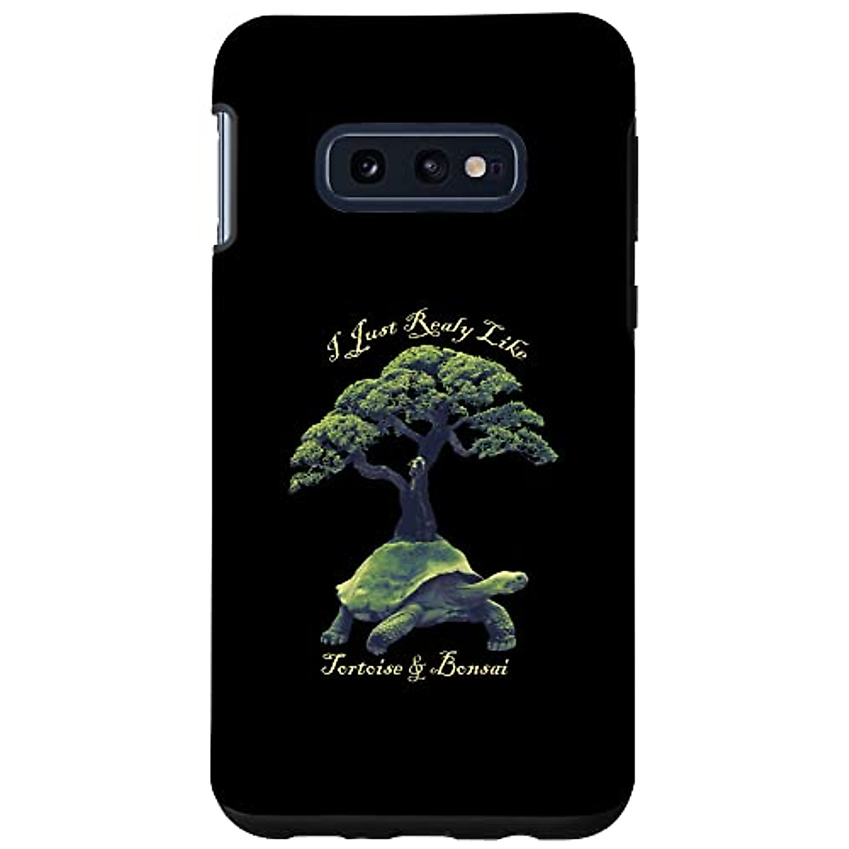 Galaxy S10e Tortoise and Bonsai. Tortoise carrying Bonsai on carapace Case