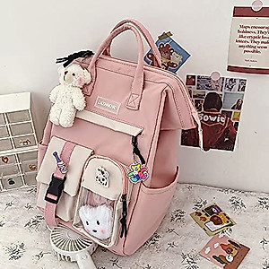 Cute Kids Backpack For Girls Aesthetic Kawaii Bookbags With Accessories And Pin Picnic Gift For Middle School Students…