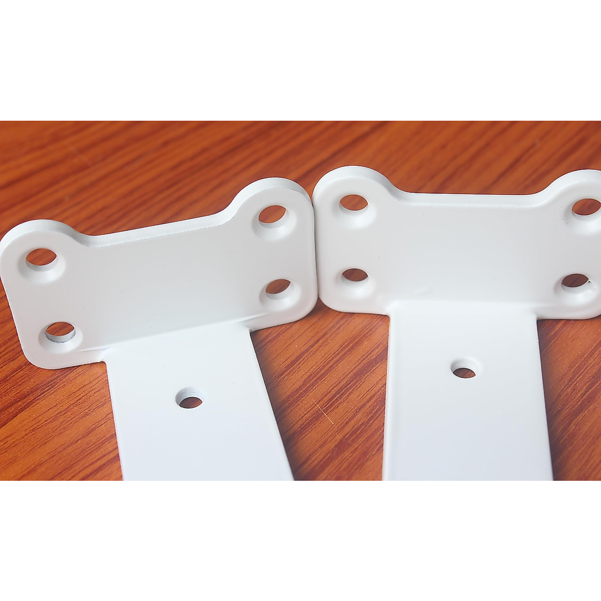 12 Pack - 5 inch White Hidden Invisible L Shelves Brackets, Floating Hidden Shelf Brackets Heavy Duty Shelf Brackets Industrial L Shelf Bracket (1/5 Inch Thicked) Iron Shelf Brackets