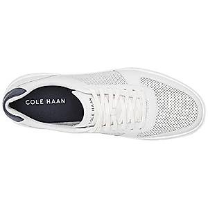 Cole Haan Men's GRAND CROSSCOURT MODERN PERFORATED SNEAKER, OPTIC WHITE/PEACOAT, 8.5