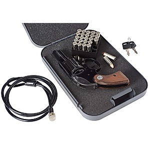 SnapSafe Portable Lock Box for Guns and Valuables – Includes Lock Box, 2 Keys and Patented Security Cable – An Ideal Car Gun Safe – Large, Black, 9.5 x 6.5 x 1.75 Inches