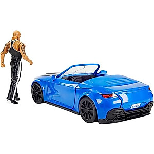 Mattel WWE Slam Mobile Wrekkin Vehicle Breakaway Car with Mattel WWE The Rock, for 6-Inch Action Figure