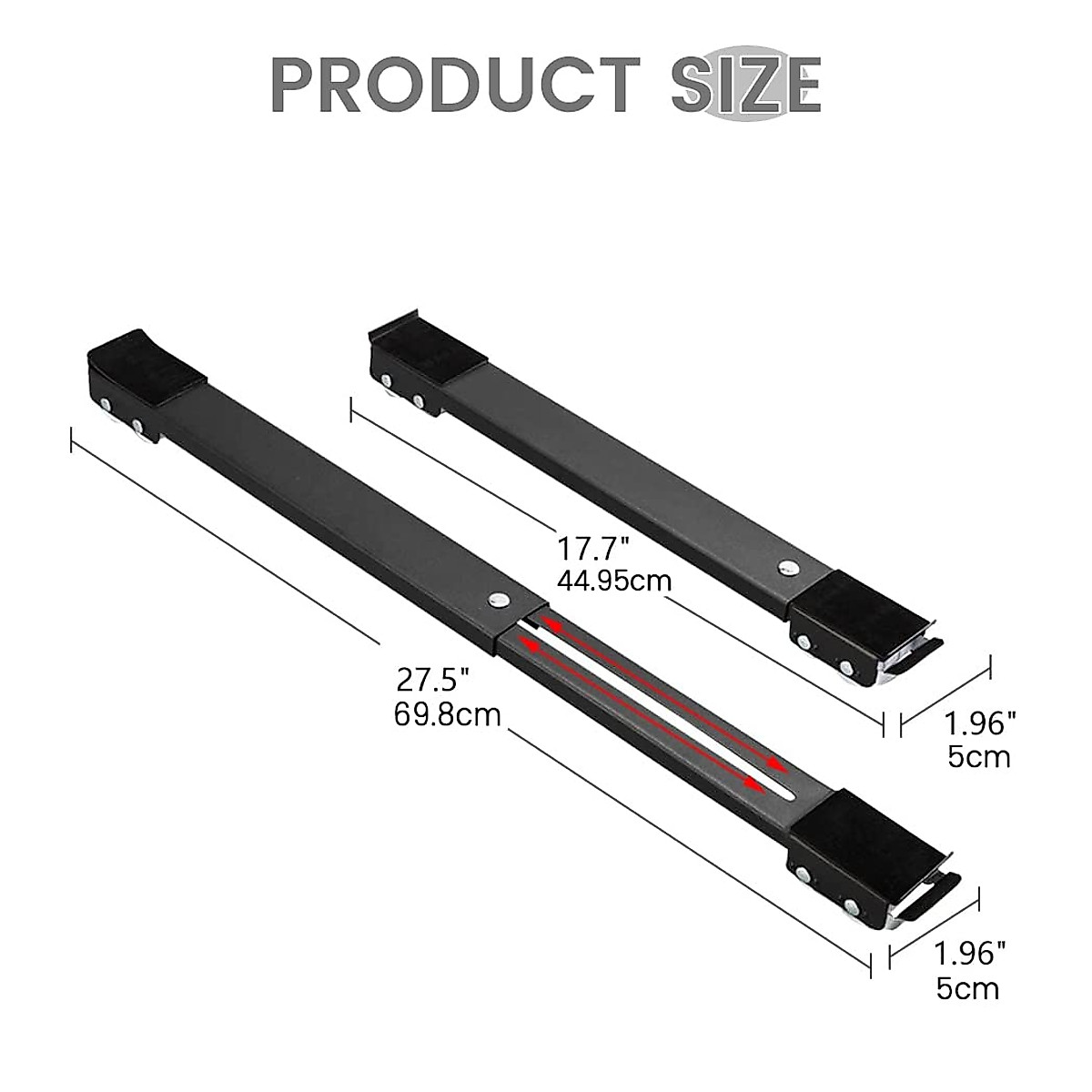 Adjustable Heavy Appliance Sliders Mover, Heavy Duty Appliance Base Rollers Stand for Refrigerator, Dishwashers, Washing Machine, Dryers, Furniture Dolly Mobile Roller with Brake and Lifter (White)