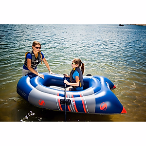 Coleman Colossus 2-Person Inflatable Boat (Oars Included), Inflatable Raft for Adults & Kids with Double Lock Valves for Fast Inflation/Deflation