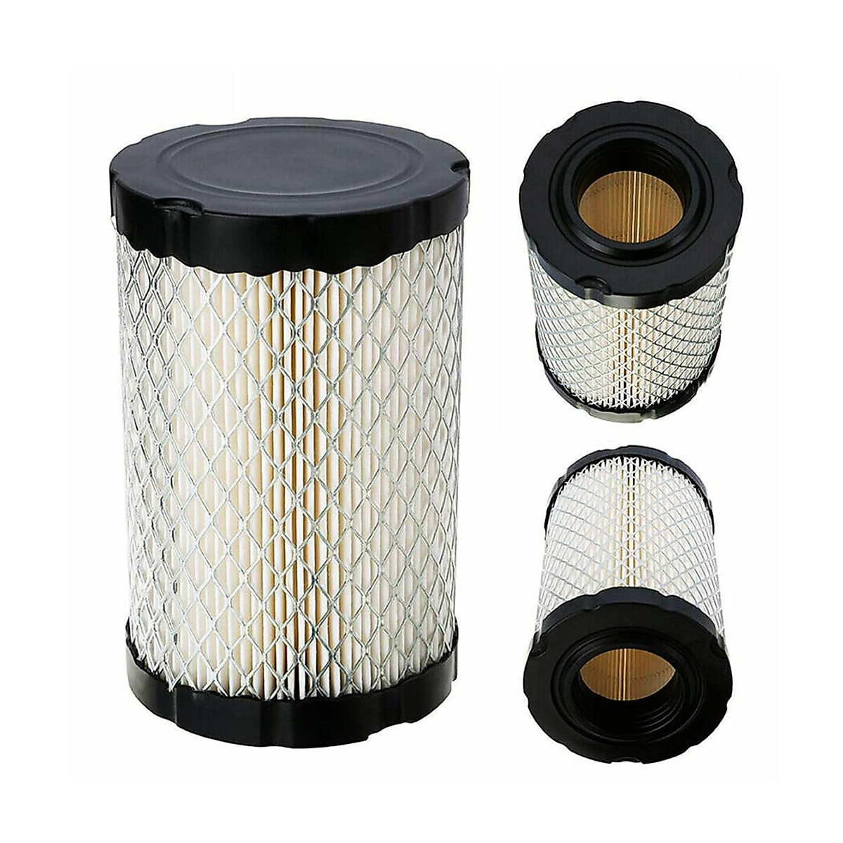 796031 Air Filter with Fuel Filter for John Deere D100 D110 D125 D130 Fits for Husqvarna Yta22V46 Yth22V46 Yth24V48 Hu800Awd, BS 591334 492932 310000 Engine Lawn Mower