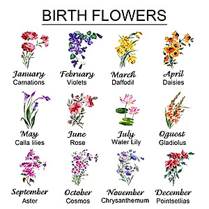 SWIMFUN Bridesmaid Proposal Gifts Custom Leather Jewelry Box, Colorful Birth Flower Travel Jewelry Case Ring Box, Wedding Bachelorette Mom Gifts for Women Girls