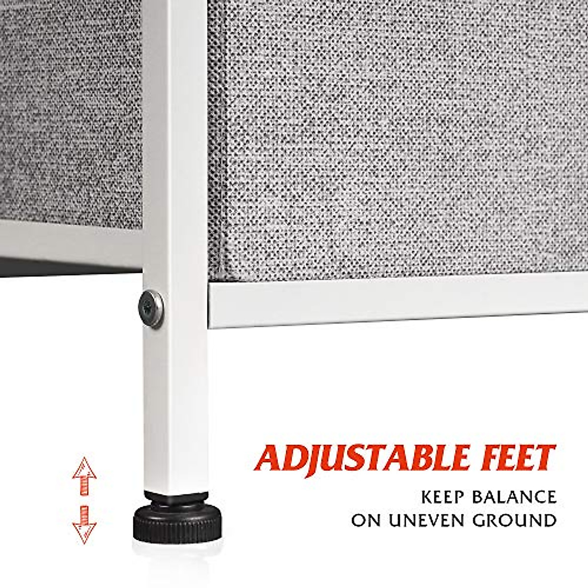 Moromuu Fabric Dresser with 8 Drawers, Storage Dresser for Bedroom, Hallway, Nursery, Entryway, Closets, Sturdy Metal Frame, Wood Tabletop, Easy Pull Handle, Gray