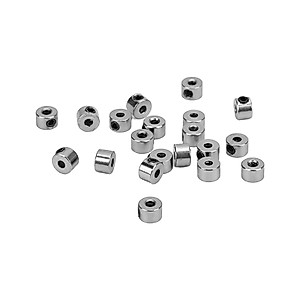 Dilwe Shaft Collar, Landing Gear Stopper Set Wheel Collar Ring, Stainless Steel 2.1mm Landing Gear Stopper Set Wheel Collar RC Airplane Accessory