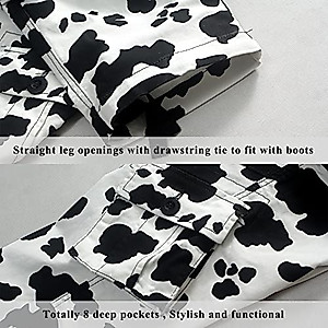 Raroauf Women's Camo Cargo Pants Casual Military Combat Work Trousers Camouflage Capri Pants with 8 Pockets White Size 12