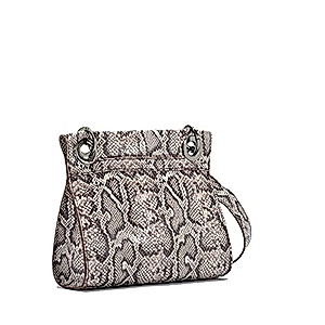 Hammitt Tony Small Tony Black Grey Snake Gray Crossbody Gunmetal Leather Bag Handbag NEW