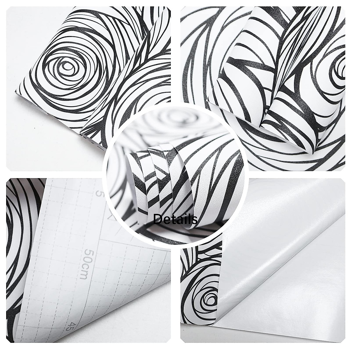 Idomural Peel and Stick Wallpaper Boho Floral Wallpaper Removable Abstract Rose Flower Wallpaper for Bedroom Bathroom Renter Friendly Contact Paper for Cabinet Accent Wall 17.7in x 118in