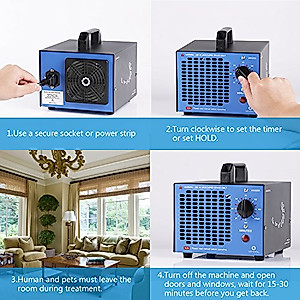 Airthereal Bundle | MA5000 Ozone Generator with 5,000mg/h and AH1000 Portable Ozone Generator 1,000 mg/h Multipurpose Ozonator with Negative Ion and Timer