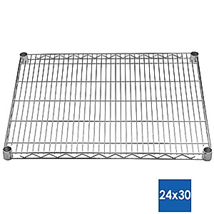 Shelving Inc. 24" d x 30" w x 54" h Chrome Wire Shelving with 4 Tier Shelves, Weight Capacity 800lbs Per Shelf