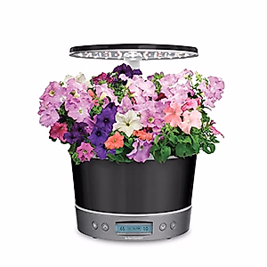 AeroGarden Harvest Elite 360 with Gourmet Herb Seed Pod Kit - Hydroponic Indoor Garden, Platinum Stainless