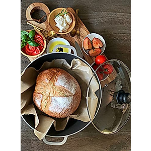 IMUSA USA 6.9Qt Hammered Basic Caldero (Dutch Oven), 30cm, Black