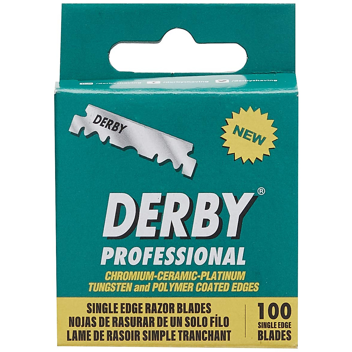 100 Derby Professional Single Edge Razor Blades