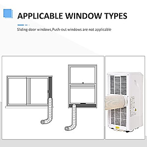 HOMCOM 10000 BTU Mobile Portable Air Conditioner with Cooling, Dehumidifier, and Ventilating with Remote Control, 2 Speed Fans, 24-Hour Timer for Bedroom, Living Room, Home Office, White