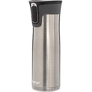 Contigo West Loop Stainless Steel Vacuum-Insulated Travel Mug with Spill-Proof Lid, Keeps Drinks Hot up to 5 Hours and Cold up to 12 Hours, 24oz Steel
