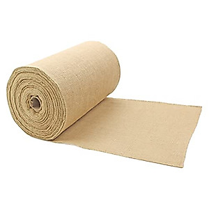 CleverDelights 14" Premium Burlap Roll - 50 Yards - No-Fray Finished Edges - Natural Jute Burlap Fabric