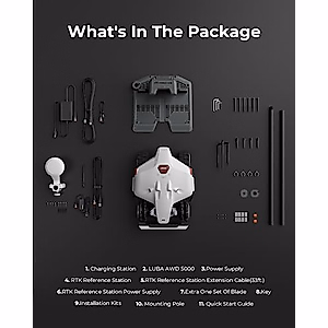 MAMMOTION LUBA AWD Robotic Lawn Mower for 1.25 Acre Lawn, APP Control with Virtual Boundaries, All-Wheel Drive, Multi-Zone Management