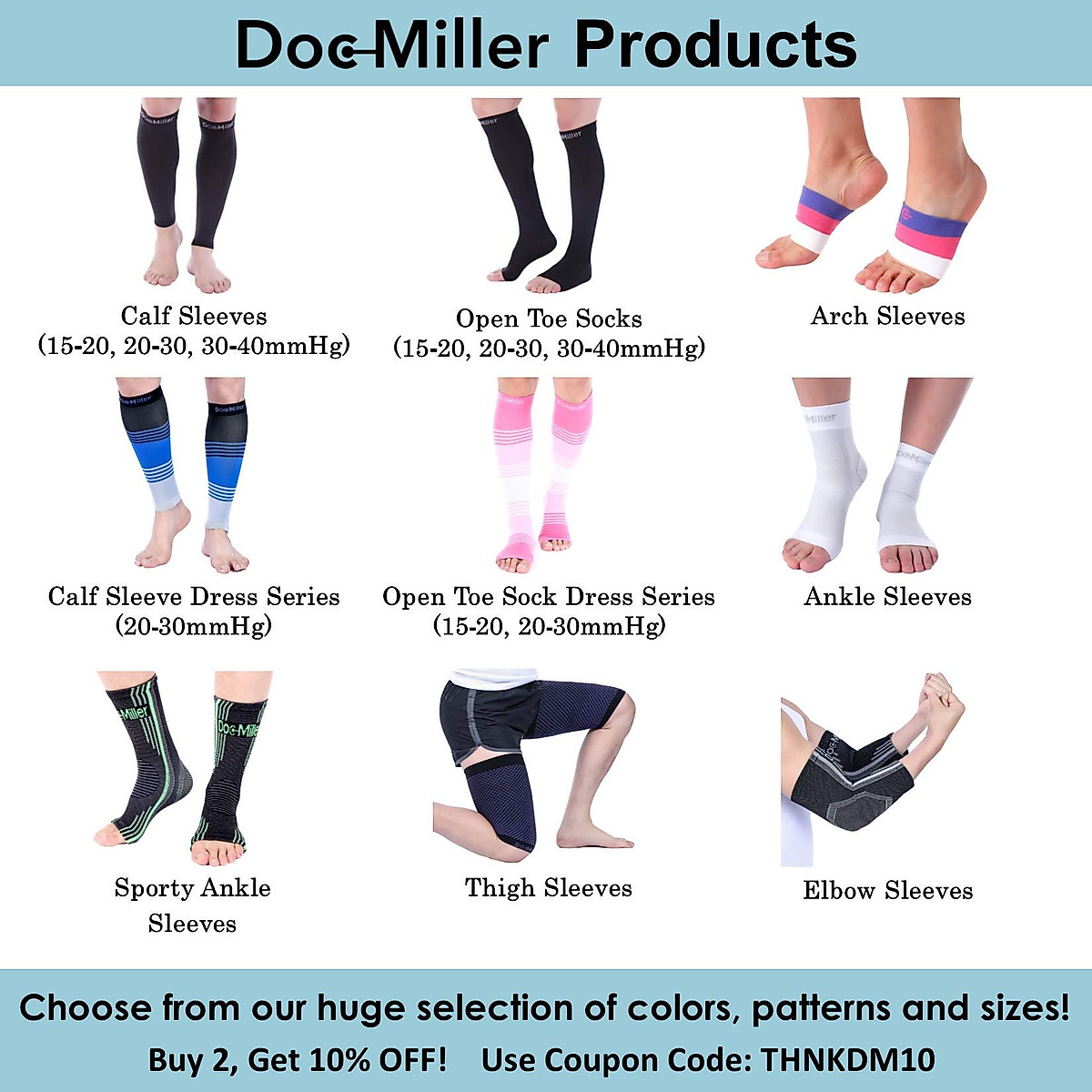 Doc Miller Ankle Brace for Women and Men, 1 Pair Small, Ankle Compression Sleeve with Adjustable Elastic Support Straps for Plantar Fasciitis Relief Sprained Foot and Achilles Tendonitis, Gray Black