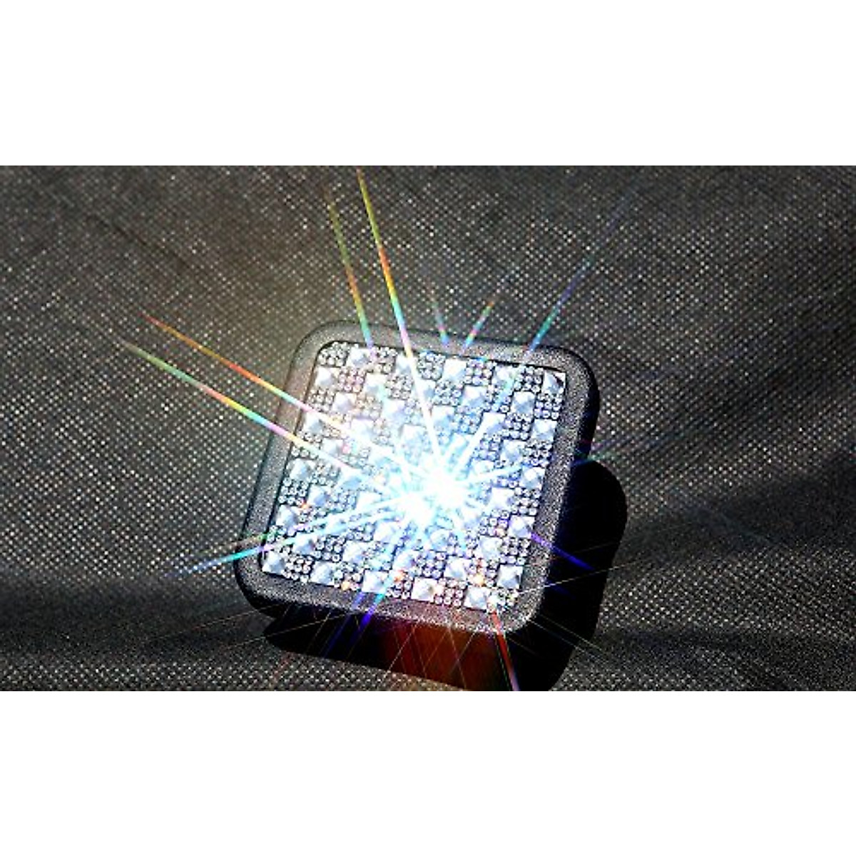 Diamond Crystal Bling Rhinestone Trailer Hitch Cover tube insert Fits 2" Receivers (Fits 2" Receivers, Clear)