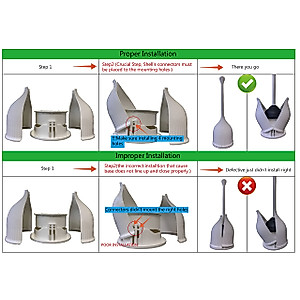 YANXUS Toilet Plunger, Hideaway Toilet Plunger with Caddy, Plungers for Bathroom with Holder, Heavy Duty Toilet Plunger with Holder - White