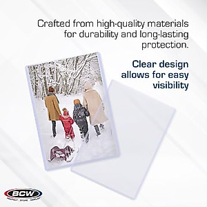 BCW 4x6 Post Card & Photo Top Loaders | Rigid PVC Sleeves | 25 Pack | Clear Plastic Protectors | Pocket Protector | Card Holder | Card Sleeves | Sheet Protectors for Photos, Prints, and More