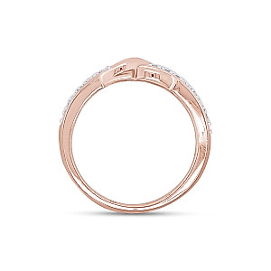 AFFY Sterling Silver Diamond Heart Ring (1/20 cttw, I-J Color, I3 Clarity)