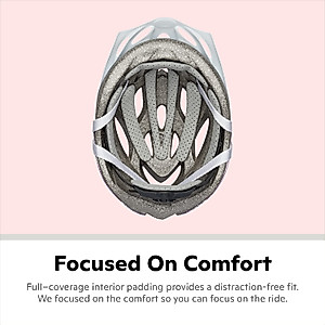 Schwinn Thrasher Adult Bike Helmet, Ages 14 and Up with Suggested Fit 58 to 62cm, Non-Lighted, Lightweight with Adjustable Side and Chin Straps, Pink/Purple