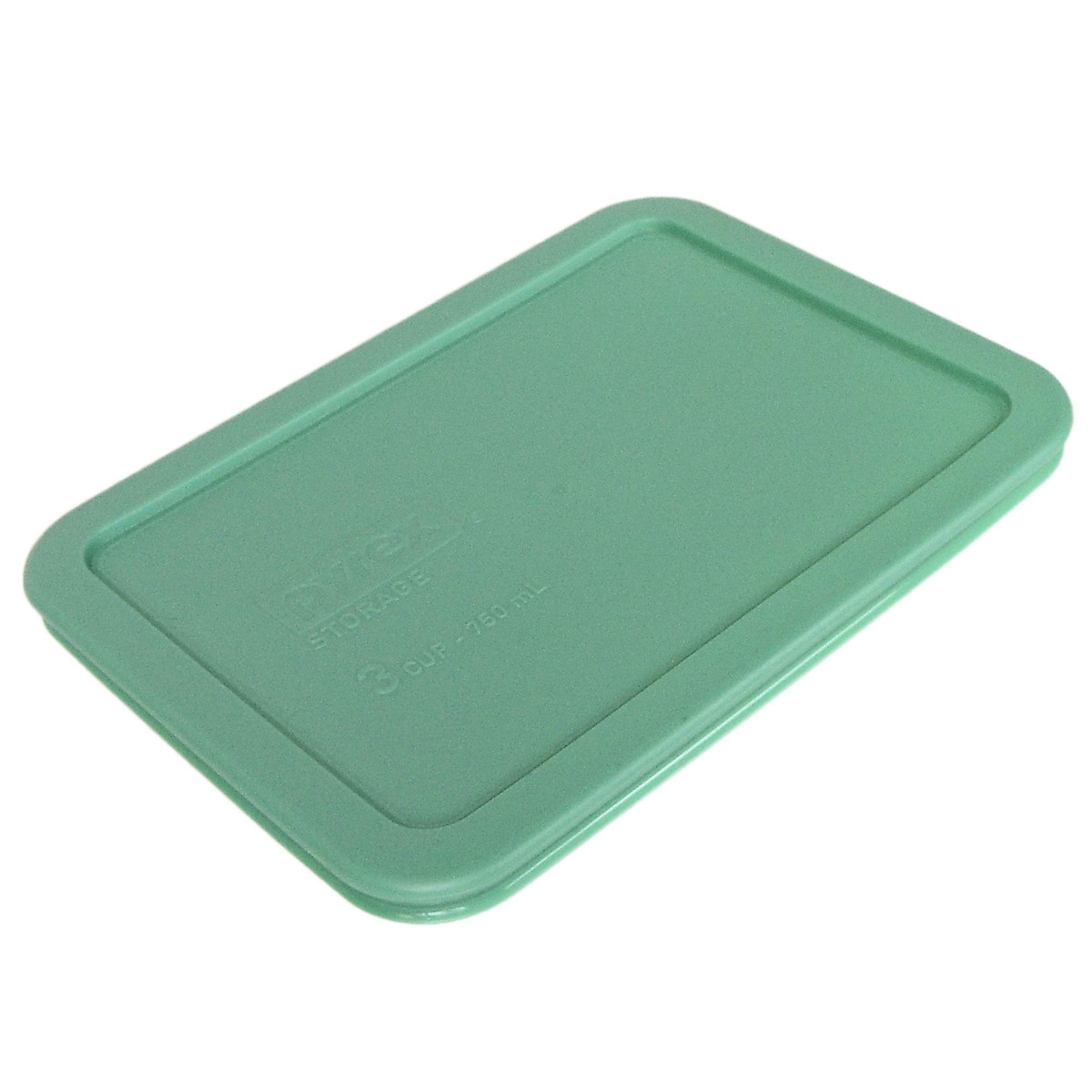 Pyrex 7210-PC Light Green Rectangle Plastic Food Storage Replacement Lid, Made in the USA - 3-Pack