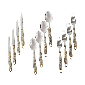 Western Buckle Stainless Silverware Dinner Set (12 piece set) by Cowboy Living