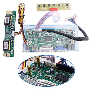 GeeekPi NT68676 Case Kit, HDMI+VGA+DVI+Audio Input LCD Controller Driver Board or HSD190MEN4 M170EN06 17" 19" 1280x1024 4CCFL 30Pins LCD Panel + Acrylic case Fit for Arcade1Up Monitor
