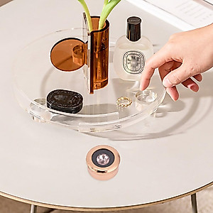 BENECREAT Rose Gold Stainless Steel Jewelry Gift Boxes with Velvet Cushion and Clear Glass Window, 1.3x0.6inch Gemstone Display Box for Small Gemstone Diamond Storage