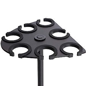 Durable Seven Piece Mic Holder with Seven Black Wind Screens